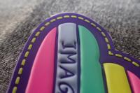 China Professional Embossed Custom Tpu Patch  / 3D Rubber Patches Pantone Color for sale