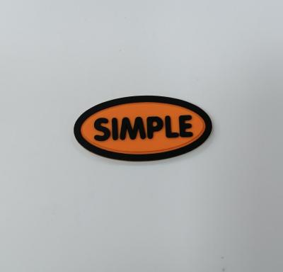 China 3M Reflective Embossed Custom Sew On Logo Patches Silicone Badge for sale