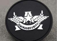 China Sew On Badges Type Custom Clothing Patches Pvc Label Round Shape for sale