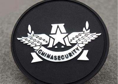 China Sew On Badges Type Custom Clothing Patches Pvc Label Round Shape for sale