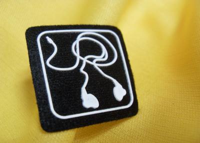 China Small Mini Custom Embossed 3D Rubber Badge Silicon Patch for Shoes for sale