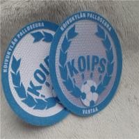 China SGS Football Team Badge / Ordinary Plush Monochrome Tatami Flocking Heat Transfer Logo for sale
