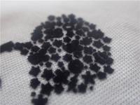 China Short Plush Monochrome Flocking Heat Transfer Logo For Clothing Bright Blue Color for sale