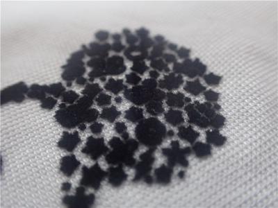 China Short Plush Monochrome Flocking Heat Transfer Logo For Clothing Bright Blue Color for sale