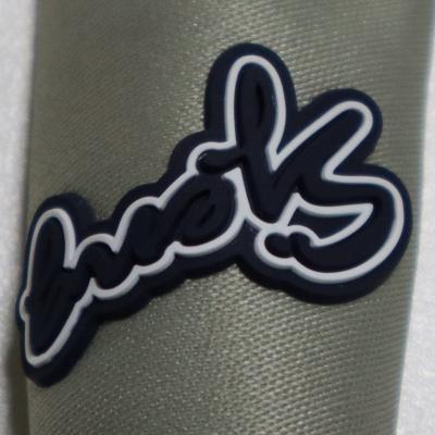 China Custom 3D Silicone Label Washable 3D Soft Silicone Logo Heat Transfer  Badge for sale