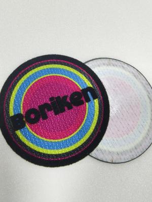 China Mini Flock Heat Transfer Label (5cm, Polyester, Black, Apparel Decor) for sale