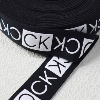 China Silicone Printed Elastic Webbing Tape - Custom Logo Branded Elastic Band for Apparel & Bag Accessories for sale