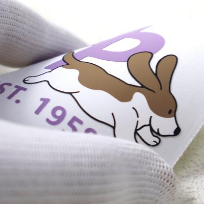 China Silicone Printed Heat Transfer Label - Cute Dog Design Emblem for Fashion Accessories & Brand Merchandise for sale