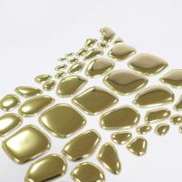 China Factory Custom Metallic Gold TPU Heat Transfer Label - Irregular Shape Emblem for Luxury Apparel & Fashion Garments for sale