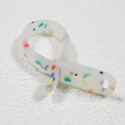 China Silicone Tie-Dye Cable Ties – Reusable Elastic Cord Organizers for Bags & Daily Use for sale