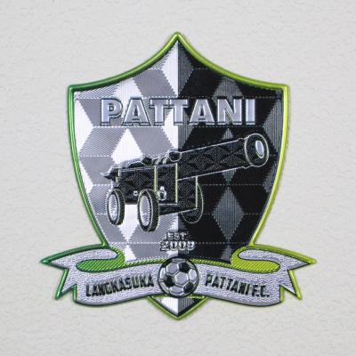 China Pattani FC Football Club TPU Heat Transfer Badge Custom Team Emblem Apparel Label for sale