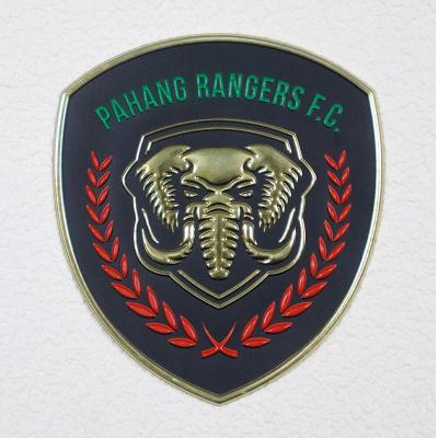 China Custom TPU High-Frequency Patch - Pahang Rangers F.C. 3D Metallic Team Badge for Sportswear for sale