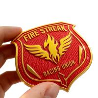 China Custom Embroidered Patches Heat Transfer Designed for Durable Washable with Multiple Color Options for Ski Wear and Uniforms for sale