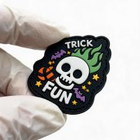 China Durable Custom Clothing Patches with 3d silicone and full embroidered fabric materials personalized colors and logos for apparel and accessories for sale