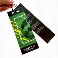 China Clothing Hang Tags Made with Both Side Art Card and 3mm Cotton Cord Ideal for Garment Bags and Luggage with Digital CMYK Logo Printing for sale