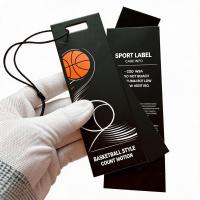 China Clothing Hang Tags Made with Both Side Art Card and 3mm Cotton Cord Ideal for Garment Bags and Luggage with Digital CMYK Logo Printing for sale