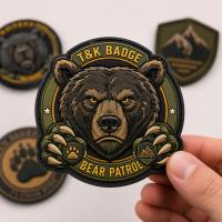 China Custom 3D High Frequency TPU Badges featuring silicone material personalized logos and sizes ideal for apparel and clothing patch branding for sale