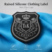 China Sportswear Clothing Labels With Custom Printing 3D Raised Logo Matt Effect for sale