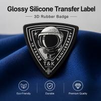 China Custom Glossy Silicone Transfer Label for Sportswear and Fashion for sale