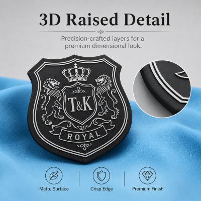 China Custom Raised Silicone Clothing Label for Apparel Branding for sale