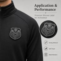 China Custom Raised Silicone Clothing Label for Apparel Branding for sale