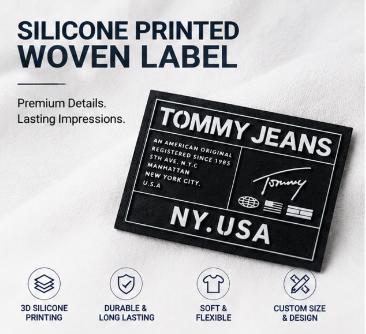 China Durable Screen Printing Labels Providing Clear Brand on Various Fabric Materials for sale