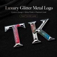 China CUSTOM 3D METALLIC GLITTER HEAT TRANSFER LOGO LABELS FOR APPAREL & SPORTSWEAR for sale