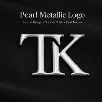 China Custom 3D Pearl Metallic Heat Transfer Logo Labels for Apparel & Sportswear for sale