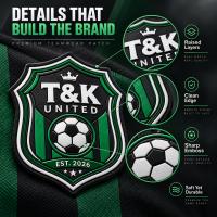 China Custom 3D TPU Team Crest Patches for Football Jerseys and Sportswear for sale