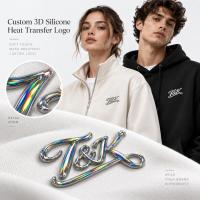 China Holographic 3D Silicone Heat Transfer Logos | Custom Clothing Labels for sale