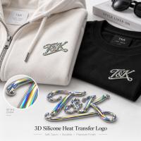 China Holographic 3D Silicone Heat Transfer Logos | Custom Clothing Labels for sale