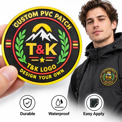 China Custom Soft PVC Patches with 3D Raised Logo for Clothing Bags and Jackets for sale