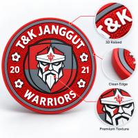 China Custom 3D TPU Raised Logo Badges - Washable & Eco-Friendly Silicone Rubber Labels for Gaming Teams for sale