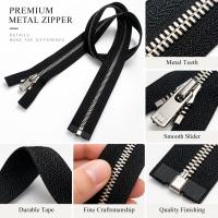 China Custom Metal Zippers with Auto Lock and Logo Pullers for Jackets Bags and Garment Accessories for sale
