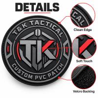 China Custom 3D PVC Velcro Patches with Raised Logo for Backpacks Bags and Gear for sale