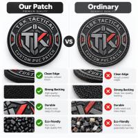 China Custom 3D PVC Velcro Patches with Raised Logo for Backpacks Bags and Gear for sale