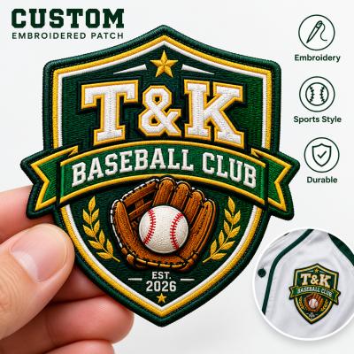 China Customized Size Durable Fabric Fast Turnaround Embroidery Badges and Embroidered Patches for Team Uniforms for sale