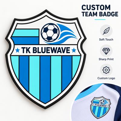 China Custom High Frequency TPU Logo Patches for Football Jerseys and Teamwear for sale