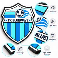 China Custom High Frequency TPU Logo Patches for Football Jerseys and Teamwear for sale