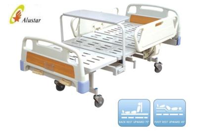 China ABS Guardrail 2 Crank Medical Hospital Care Bed With Overbed Table (ALS-M212) for sale