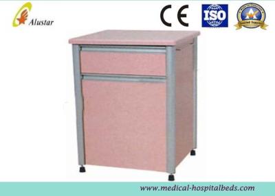 China Wooden Material Hospital Bedside Cabinet Medical Hospital Locker With Dining Board for sale