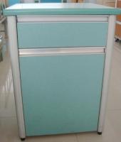 China Custom Color Design Wood Storage Hospital Style Bedside Table Medical Locker Furniture for sale