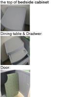 China OEM Hospital Bedside Cabinet Medical Steel Cabinet Locker With Dining Board / Drawer for sale
