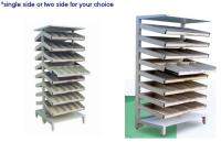 China Two Side Adjustable Hospital Bedside Cabinet Medicine Tray Shelf 800*800*2000mm for sale