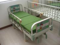 China Metal Punching Bed Surface Double Crank Children Hospital Baby Beds with 2 Functions (ALS-BB011) for sale