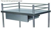 China One Drawer Stainless Steel Medical Trolley Treatment Cart Hospital Equipment (ALS-SS006) for sale