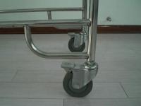 China Patient Emergency Stainless Steel Stretcher Trolley For Ambulance With Backrest Raising (ALS-ST002b) for sale