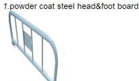 China Powder Coated Steel Flat Ward Bed Wire Mesh Punching Surface Medical Hospital Bed (ALS-FB004) for sale