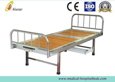 China Wooden Surface Steel Frame Medical Crank Hospital Bed With Plastic Bowls (ALS-M116) for sale