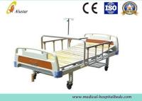China ABS One Shark Medical Hospital Patient Beds With Al-Alloy Handrail Wooden Bedboard (ALS-M113) for sale